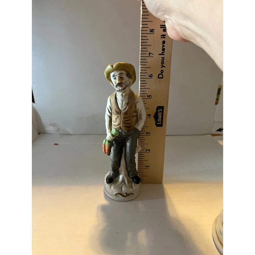 Accents | Vintage Porcelain Farmer Figurine With Carrots Rustic ...